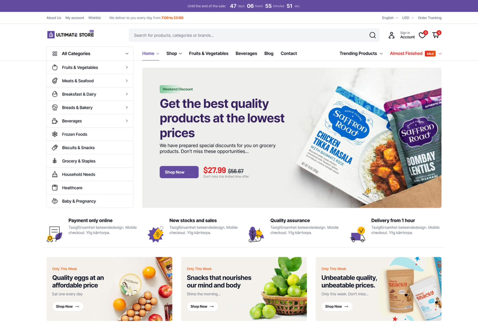 Homepage - Ultimate Store Kit